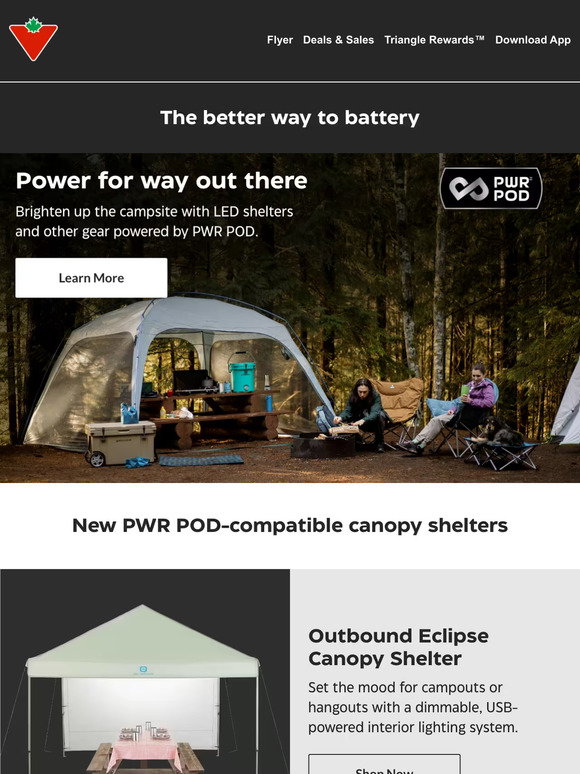 Canadian Tire: Go camping with PWR POD this season | Milled