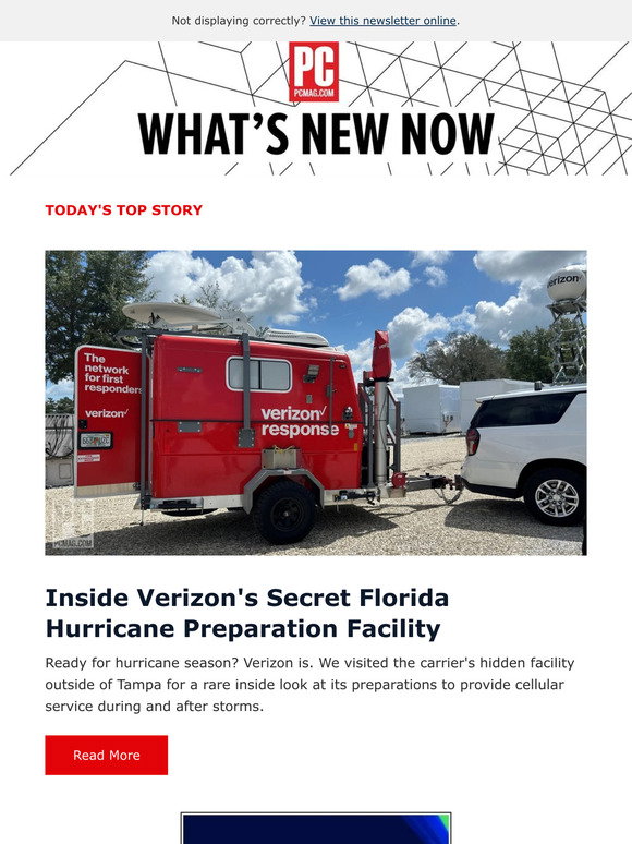 PCMag: Inside Verizon's Secret Hurricane Prep Lab / How to Detect AI ...