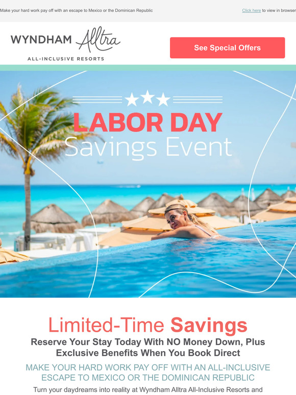 Playa Hotels & Resorts: Our Labor Day Sales Event Is Here - Book Now ...