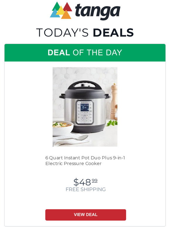 Tanga: 6 Quart Instant Pot Duo Plus 9-in-1 Electric Pressure Cooker | 3 ...
