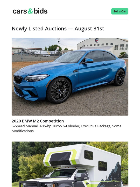 Cars & Bids: Cars & Bids Today | Milled