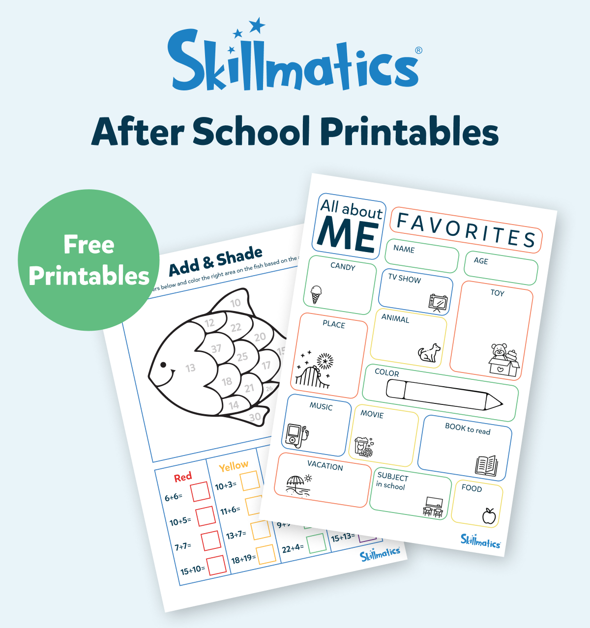 Skillmatics: [FREE PRINTABLE] Easy after school activities! | Milled