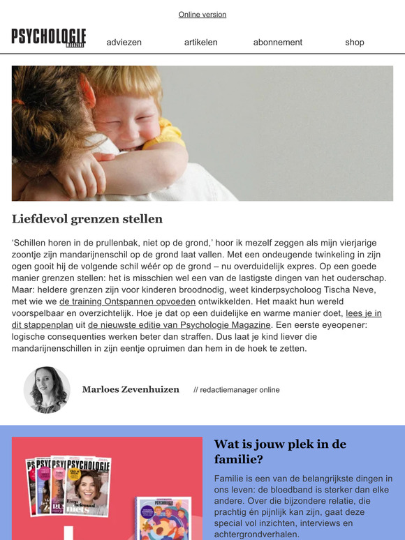 Psychologie Magazine: Liefdevol grenzen stellen aan je kind: zo doe je ...