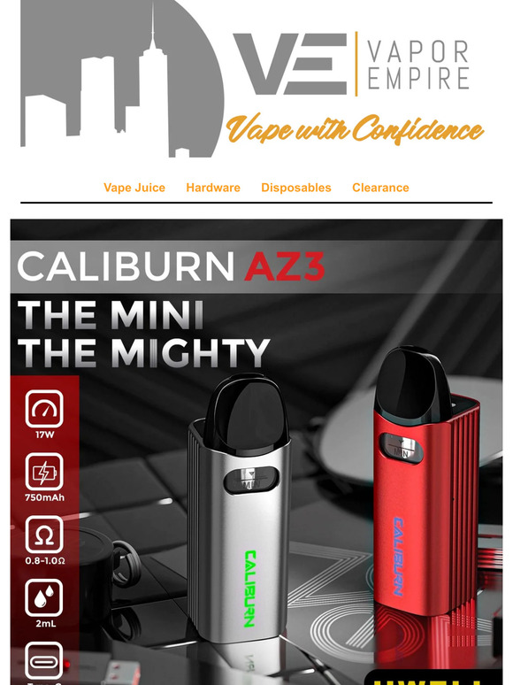 Vapor Empire: Experience the New Uwell Caliburn AZ3 Kit 🧭 | Milled