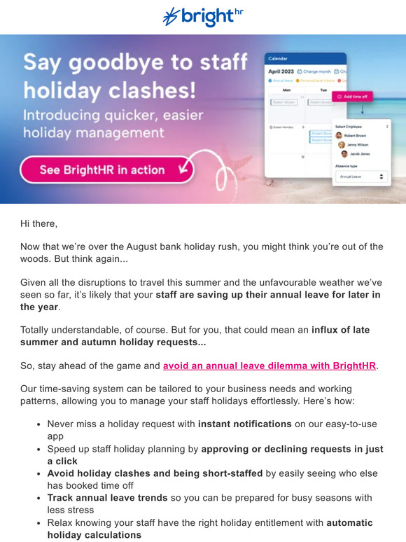 BrightHR: How to avoid an annual leave dilemma like a pro | Milled
