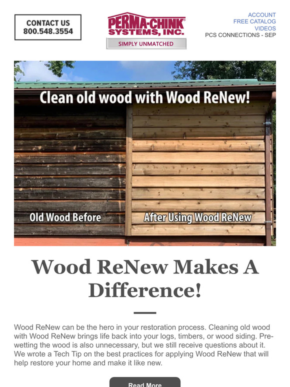Perma-Chink Systems: Are Your Logs or Timbers Gray or Black? Wood ReNew ...