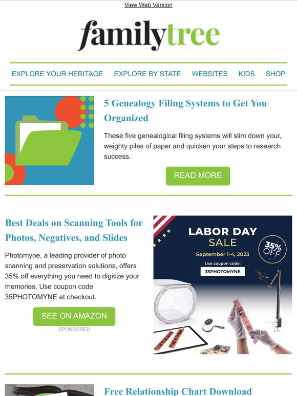 Family Tree Magazine: 5 Genealogy Filing Systems to Get You Organized ...