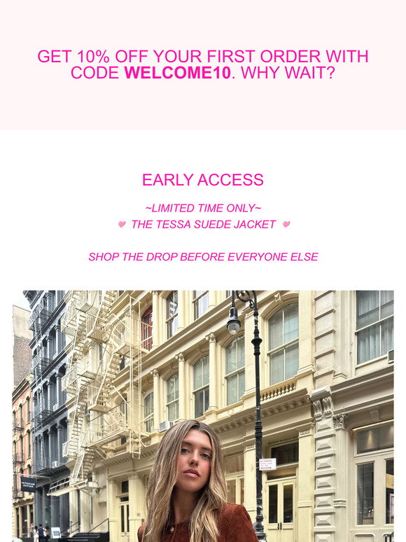 SUSANNA CHOW: EARLY ACCESS: TESSA SUEDE JACKET IS HERE | Milled