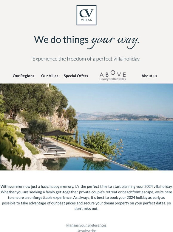 CV Villas: Just landed: Your 2024 villa holiday ️ | Milled