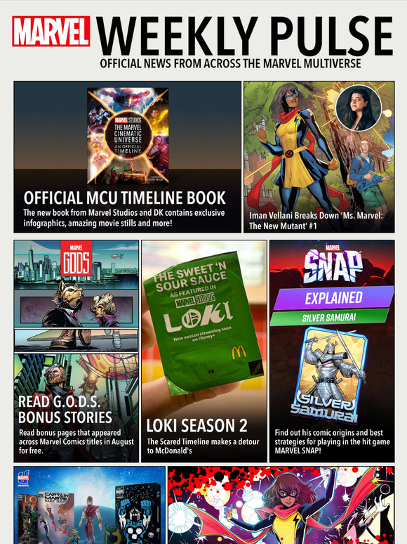 Marvel: Marvel’s Weekly Pulse 9/1: The Official MCU Timeline Book ...