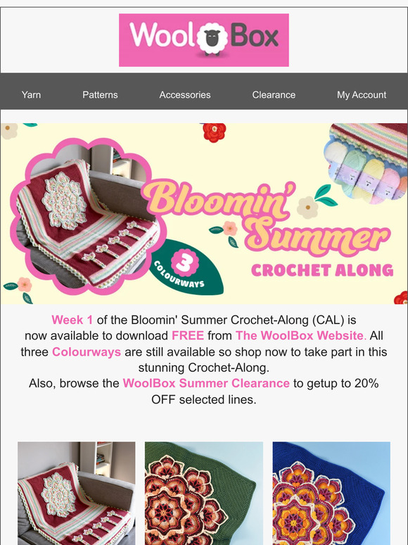 WoolBox: WoolBox Bloomin' Summer Crochet Along: FREE Pattern Week 1 Now ...