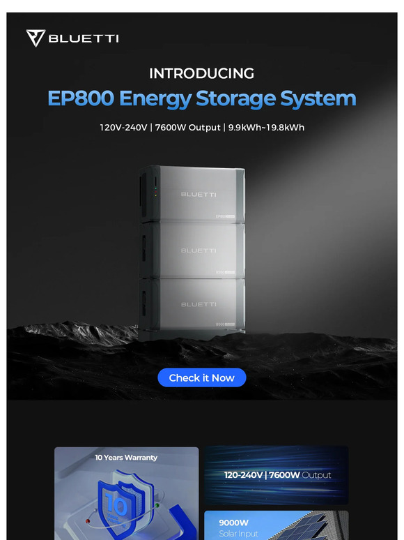 BLUETTI INC: INTRODUCING EP800 Energy Storage System for You💪 | Milled