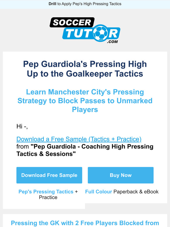250 Award Winning Soccer Drills Software: Learn Pep's High Pressing ...