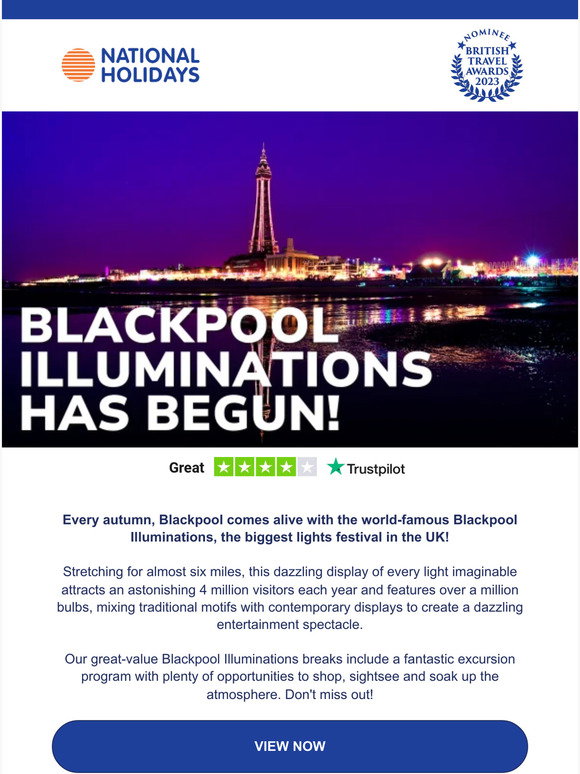 National Holidays: Blackpool Illuminations has started: Don't miss out ...