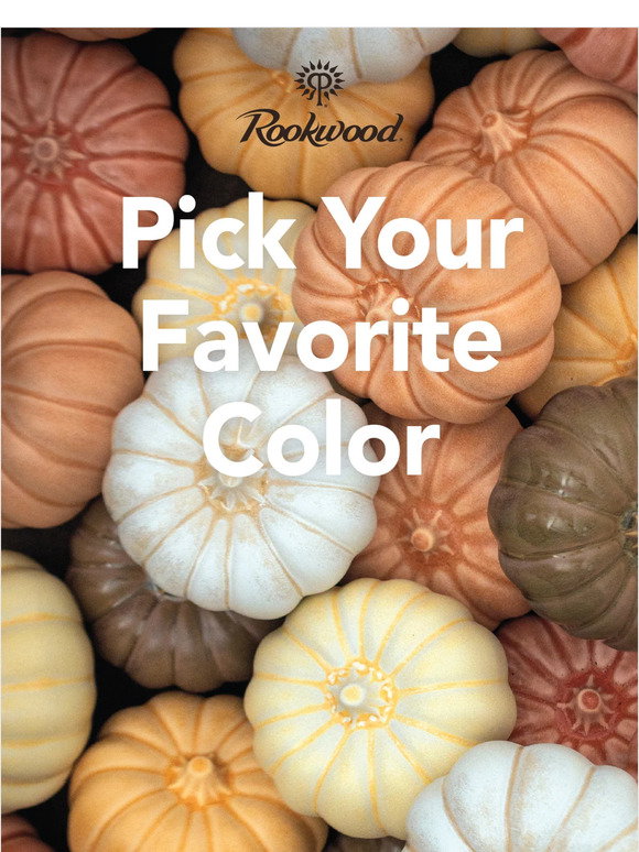 Rookwood Pottery: New Mini Pumpkins Arrive -- Five New Colors! | Milled