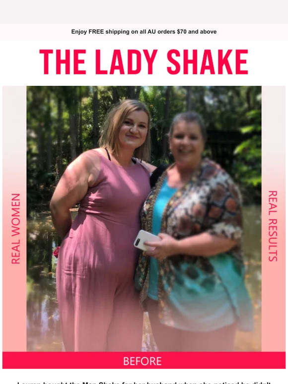 The Lady Shake: Wow, lose 44kg just like Lauren! 😍 | Milled