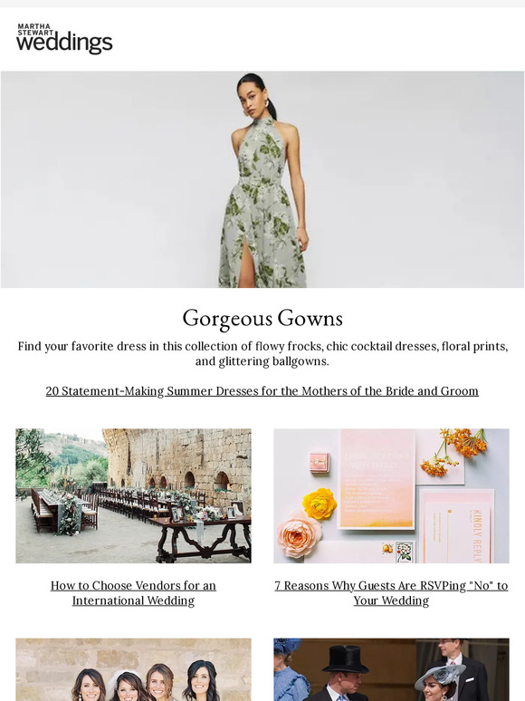 Martha Stewart Weddings: 20 Summer Dresses for the Mothers of the Bride ...