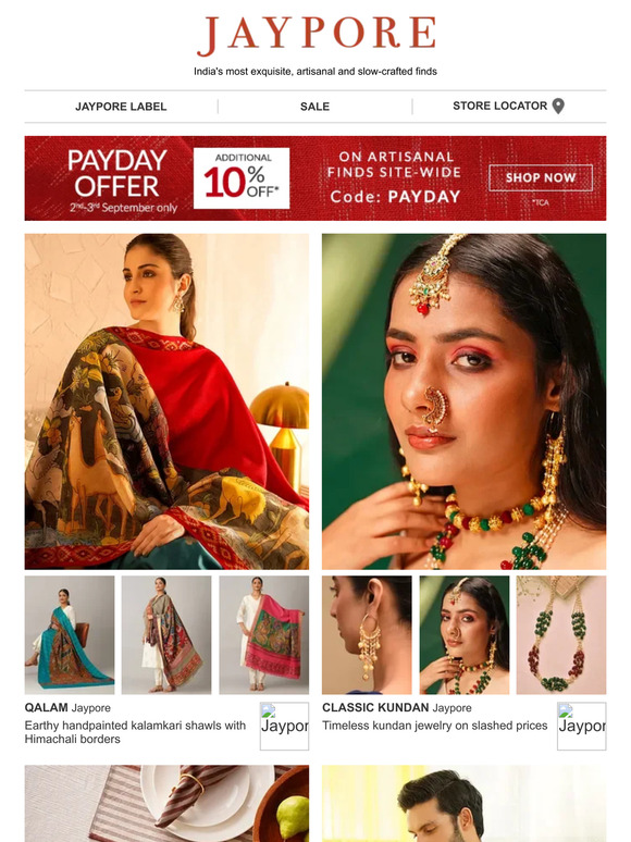 Jaypore: Fresh Features: Handpainted Kalamkari Shawls With Himachali ...