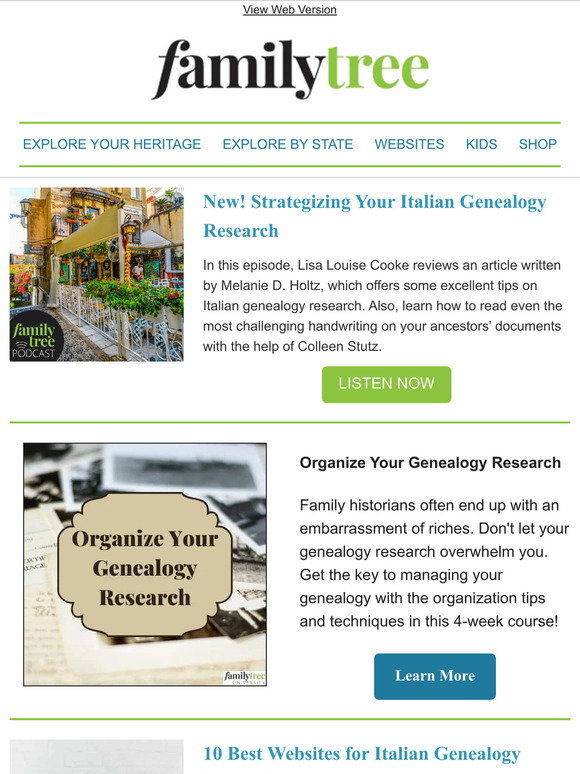 Family Tree Magazine: New! Strategizing Your Italian Genealogy Research ...