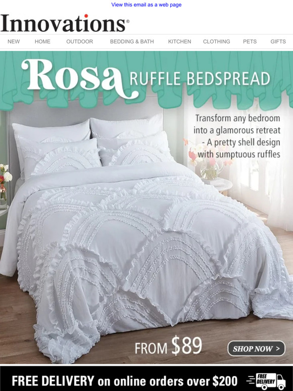 Innovations: Rosa Ruffle Bedspread - Transform your bedroom into a ...