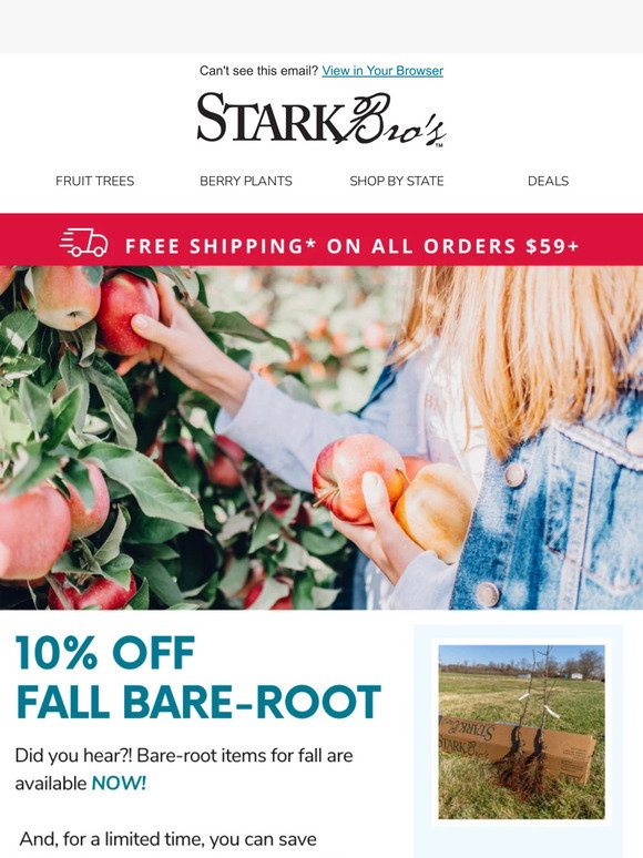 Stark Bro's: 🍎🌳 Bare-Root for Fall! Available Now. | Milled