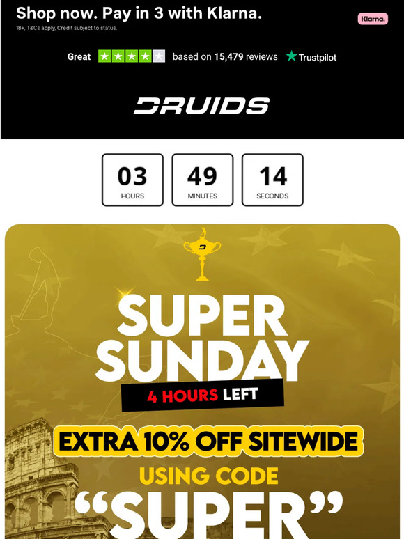 Druids Golf: ⚠ 4 HOURS LEFT CODE “SUPER” FOR 10% OFF EXPIRES SOON | Milled