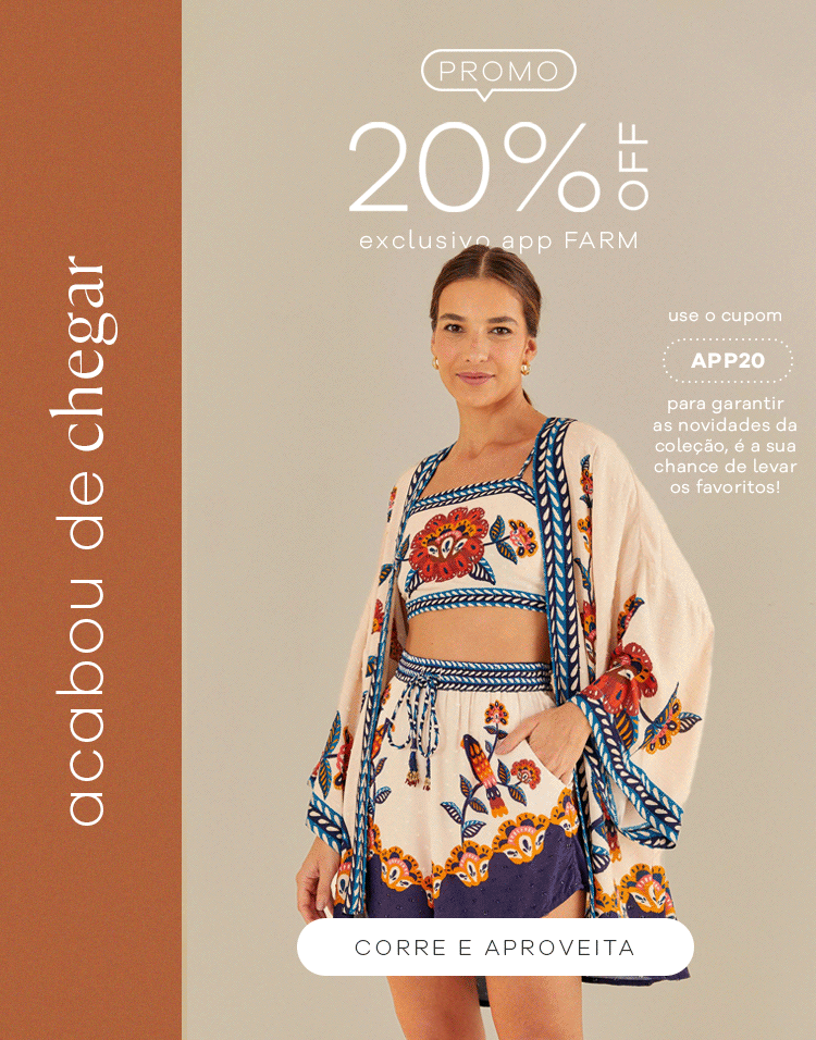 FARM Rio: chegou 20%OFF pro seu look novo! | Milled