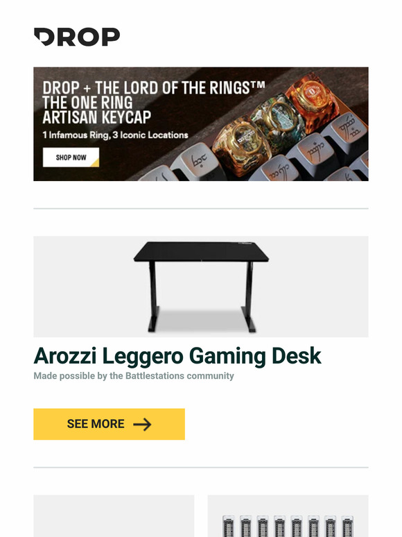Massdrop: Arozzi Leggero Gaming Desk, Drop + Atoms to Astronauts Desk ...