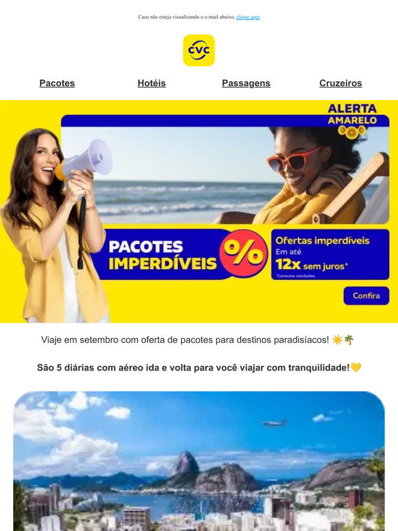 CVC: Programe sua viaje com PROMOÇÃO em Setembro! ️ | Milled