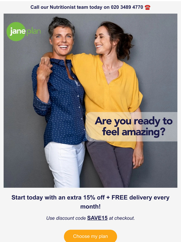 Jane Plan: Ready to feel amazing? Jane Plan will help you achieve your goals 🥗 | Milled