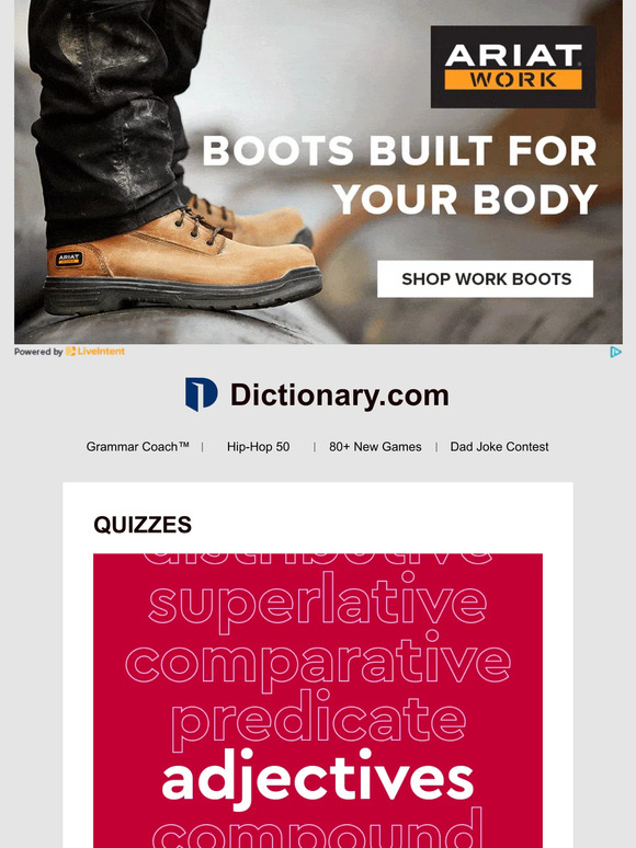 Dictionary.com: Grammar Check: Adjectives | Milled