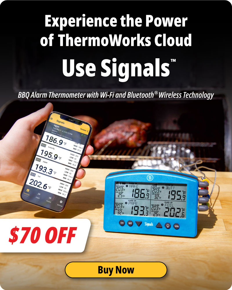 ThermoWorks: $70 Off Signals Wi-Fi Alarm Thermometer | Milled