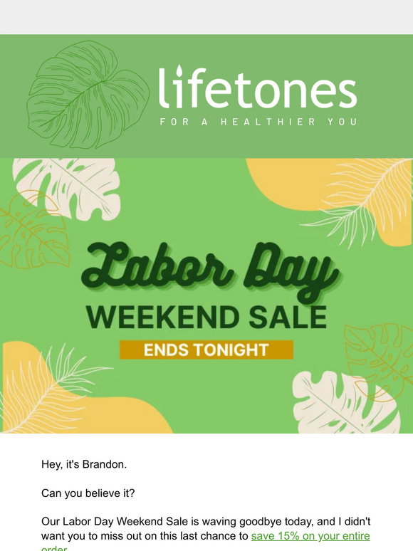 Lifetones: Enjoy 15% Off before Labor Day is Over | Milled