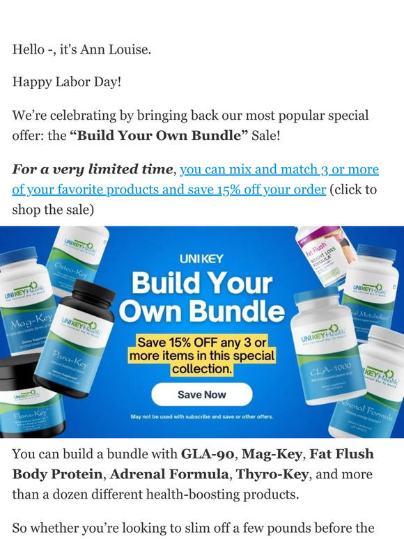 UNI KEY Health: BIG announcement for your health | Milled