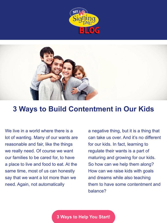 Two Little Hands: Do your kids have contentment? | Milled