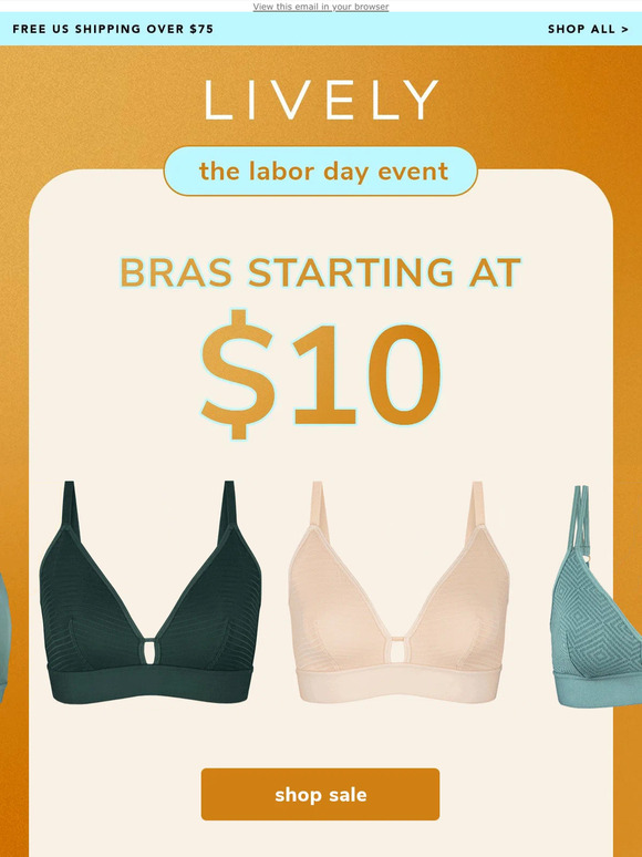 Lively: $10 BRAS?! Yes, Please. | Milled