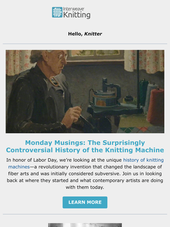 Interweave: The Revolutionary History of the Knitting Machine | Milled