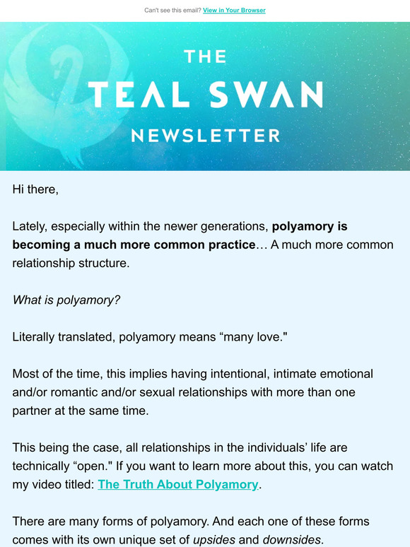 Teal Swan: Understanding polyamory | Milled
