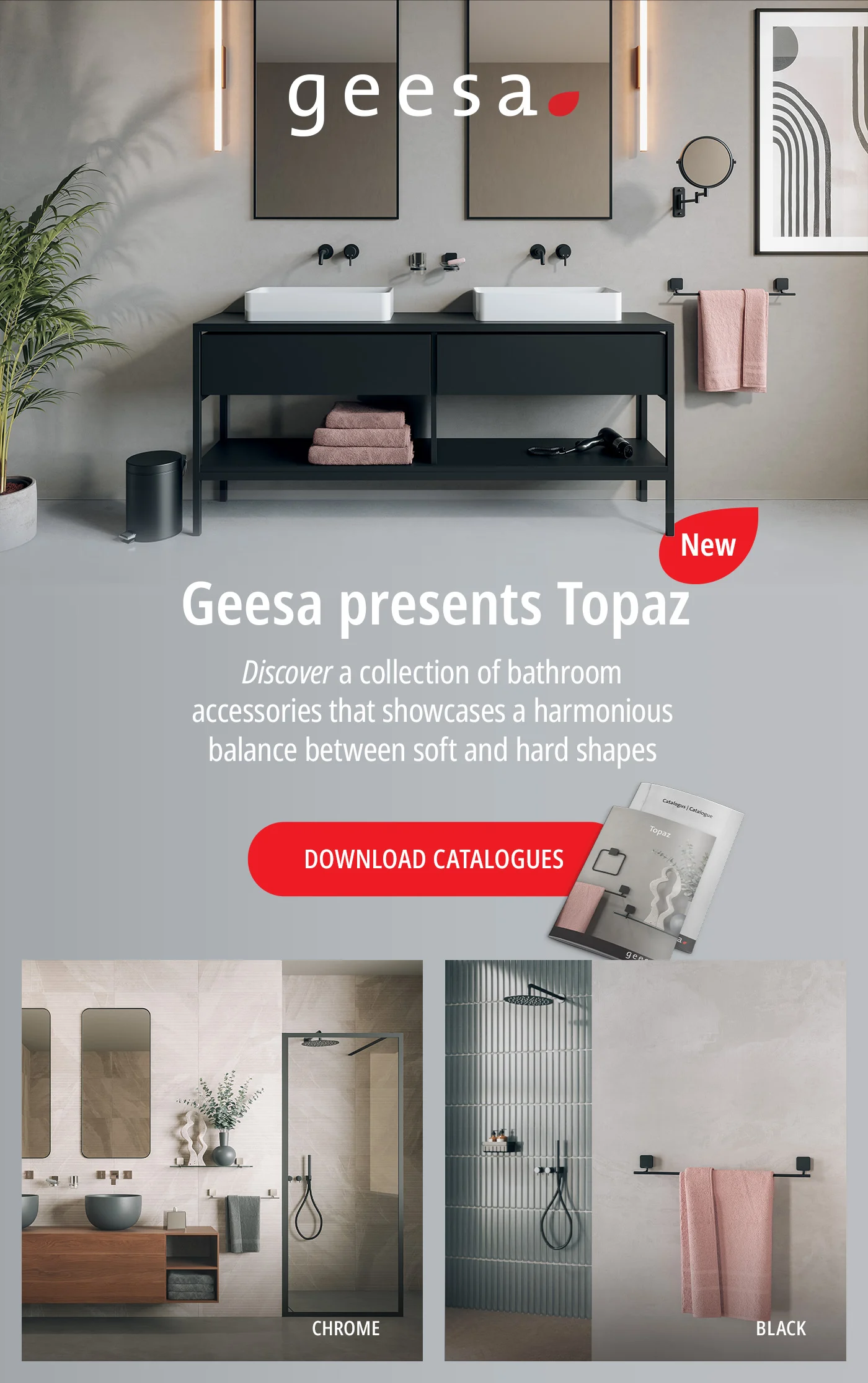 Archiproducts: Collection of bathroom accessories Geesa Topaz: soft and ...
