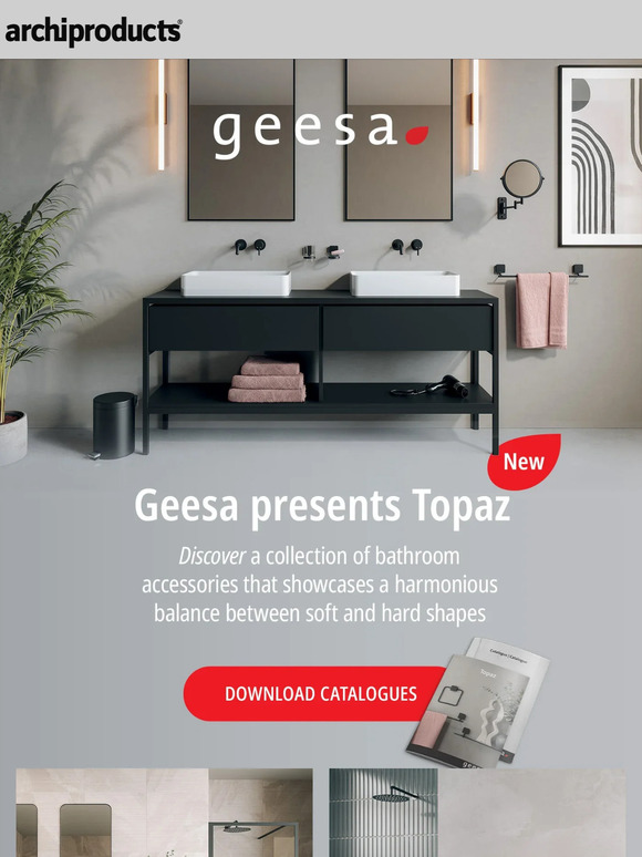 Archiproducts IT: Collection of bathroom accessories Geesa Topaz: soft ...