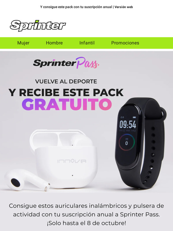Sprinter: Vuelve al deporte con Sprinter Pass💘 | Milled