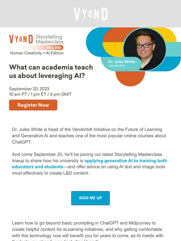 Vyond: How Vanderbilt University uses generative AI for eLearning | Milled