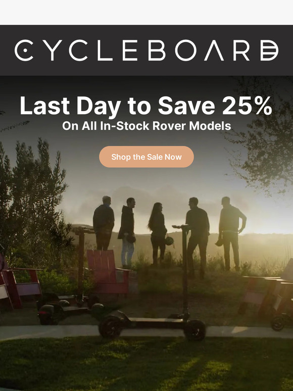 CycleBoard: Last day for Labor Day: Get 25% OFF on CycleBoard Rover & X ...