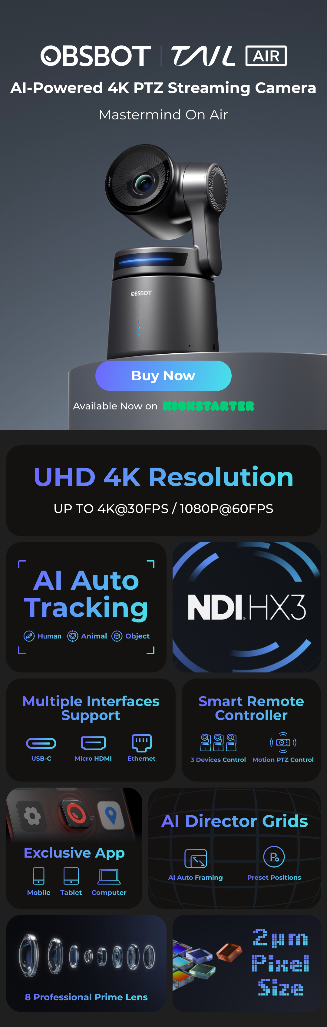 OBSBOT: OBSBOT Tail Air is Now on Kickstarter! | Milled