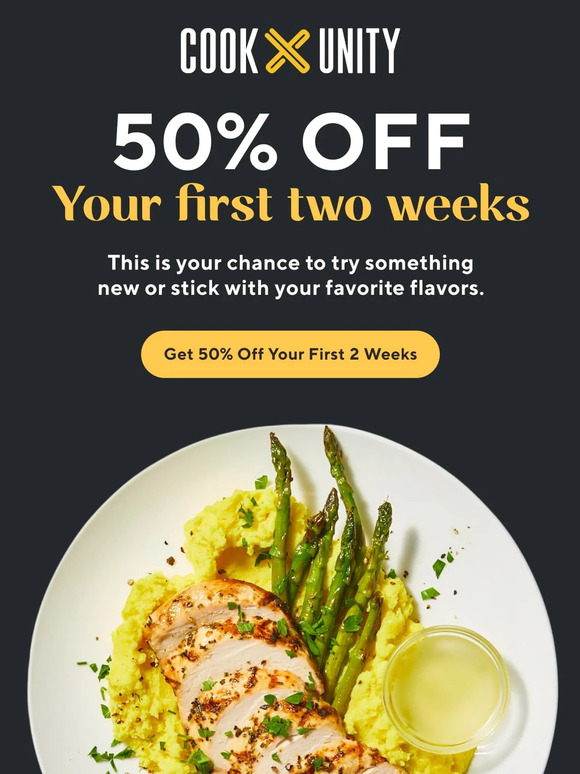 Cook Unity: HALF OFF your new favorite foods | Milled