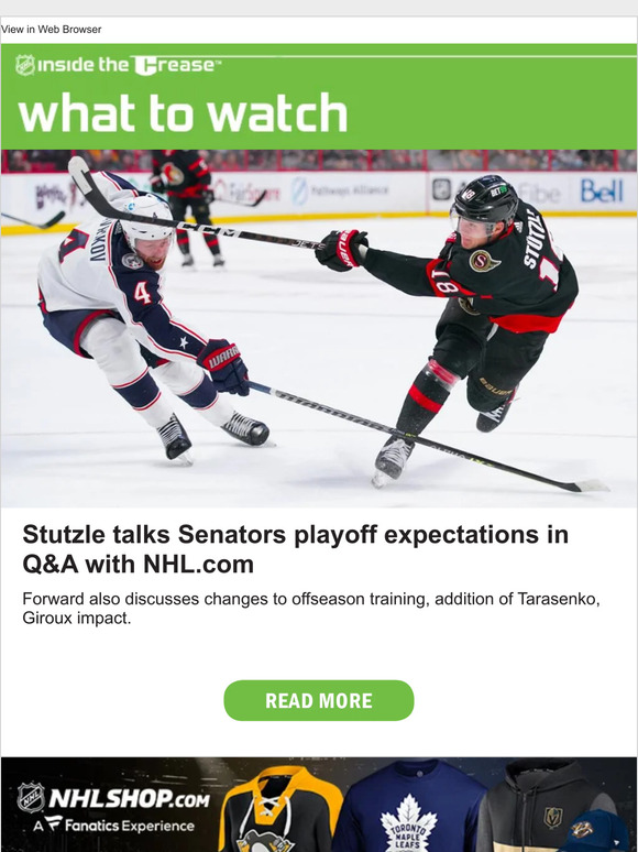 NHL: Stutzle talks Senators playoff expectations in Q&A with NHL.com ...