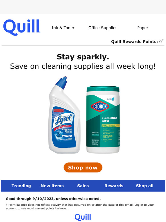 Quill: Major sale on cleaning essentials. | Milled