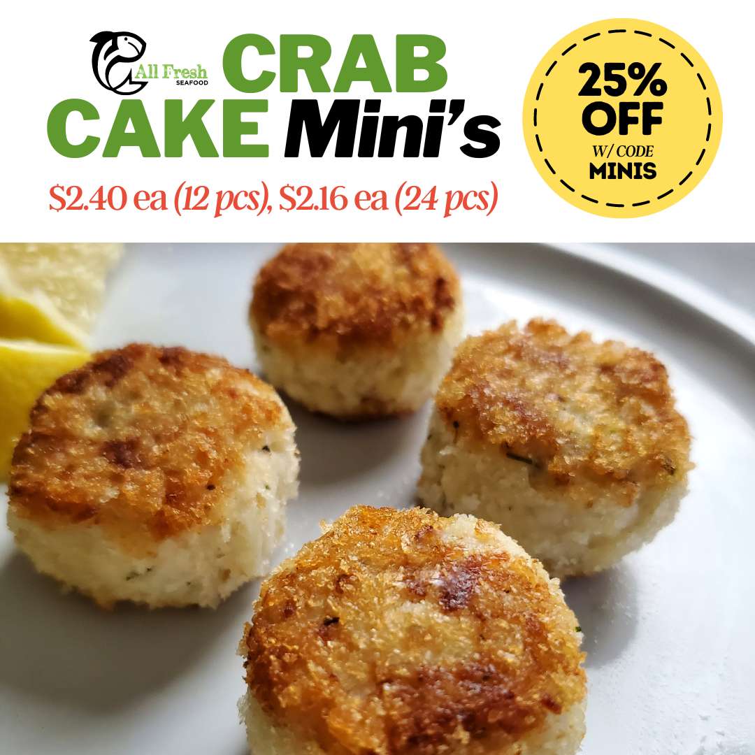All Fresh Seafood: Our Tasty Crab Cake Mini's 🦀 | Milled