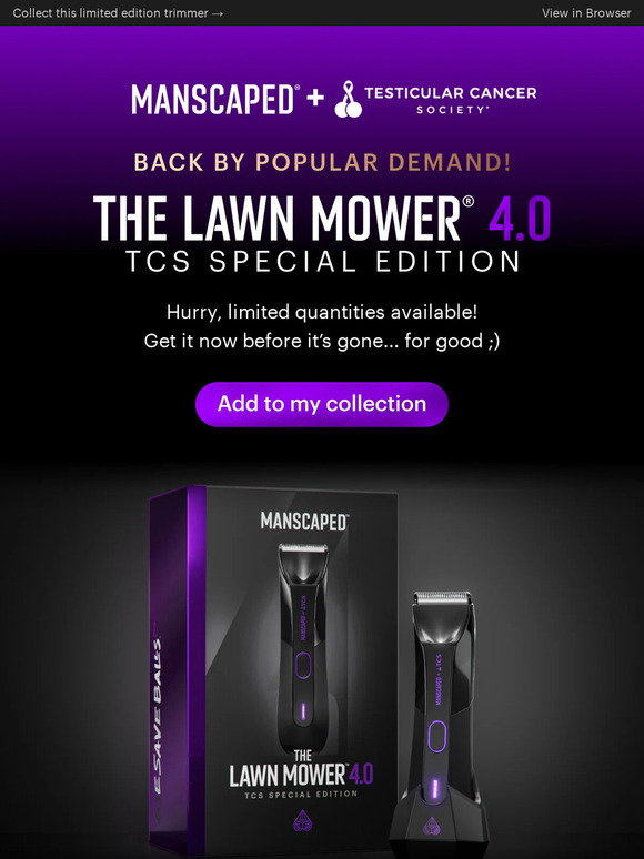 Manscaped Back By Popular Demand Milled