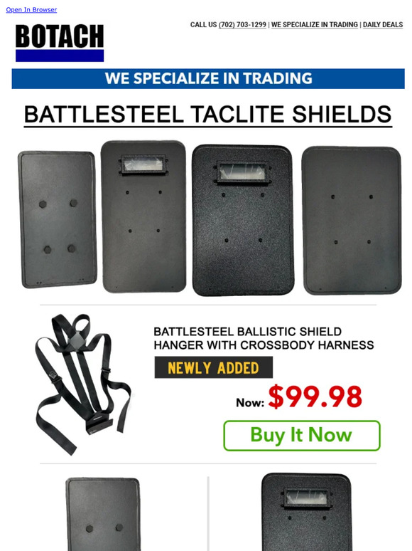Botach Tactical: Battlesteel TACLITE Shields Are Here! | Milled